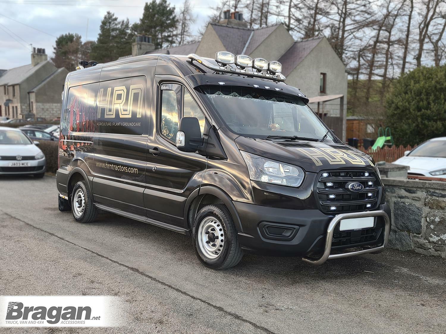 Roof Bar + LEDs To Fit Ford Transit MK8 2014 - 2021 Front Medium High ...