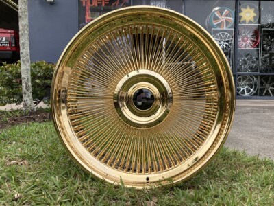 26" FORGIATO 24K GOLD WIRE WHEEL MONTE CARLO BOX CHEVY IMPALA WHEELS ...