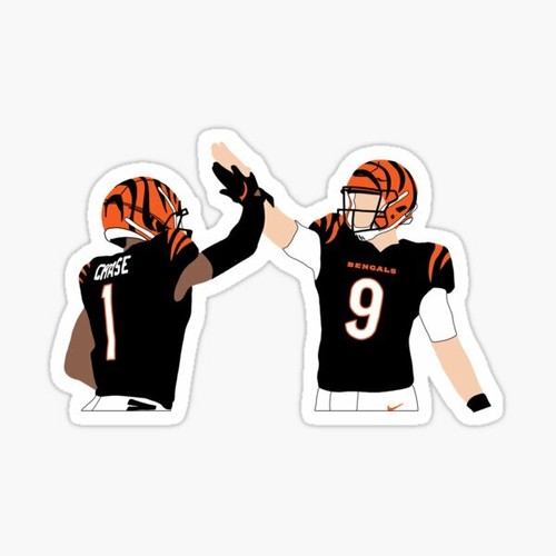 Joe Burrow Jamar chase cincy Sticker Decal fun 2021 jammar decal 3x4 ...