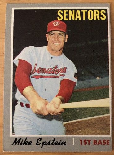 1970 Topps Mike Epstein Baseball Card #235 Senators First Base Low-To ...