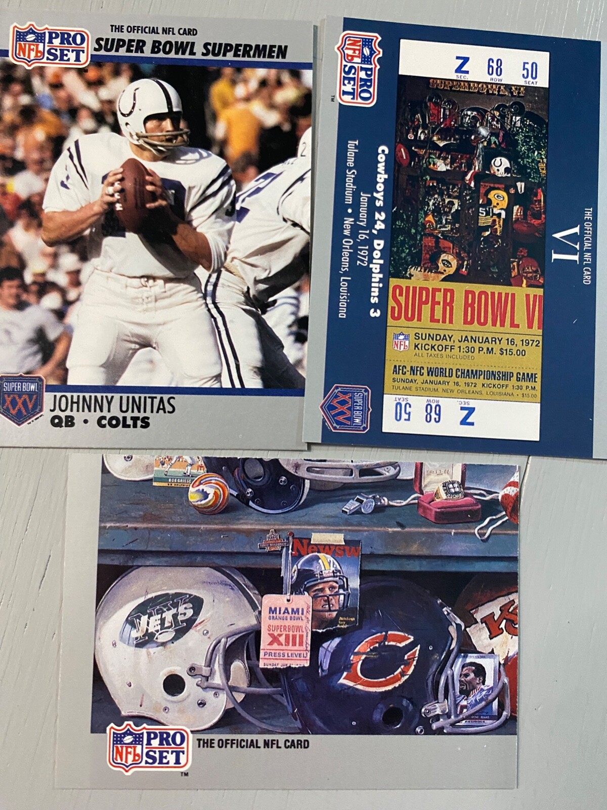 1991 Pro Set Super Bowl XXV Special Collector Series Sealed 8 Card Pack ...