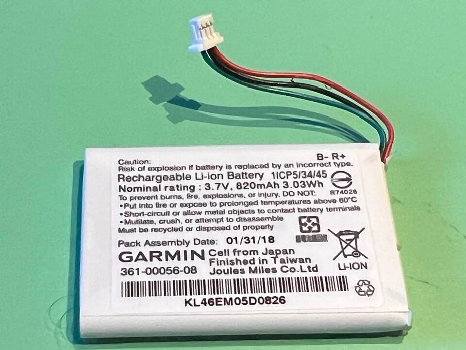 OEM GARMIN 820 mAh BATTERY 361-00056-08 FOR GARMIN DASH CAM 35, 4.3", 5 ...