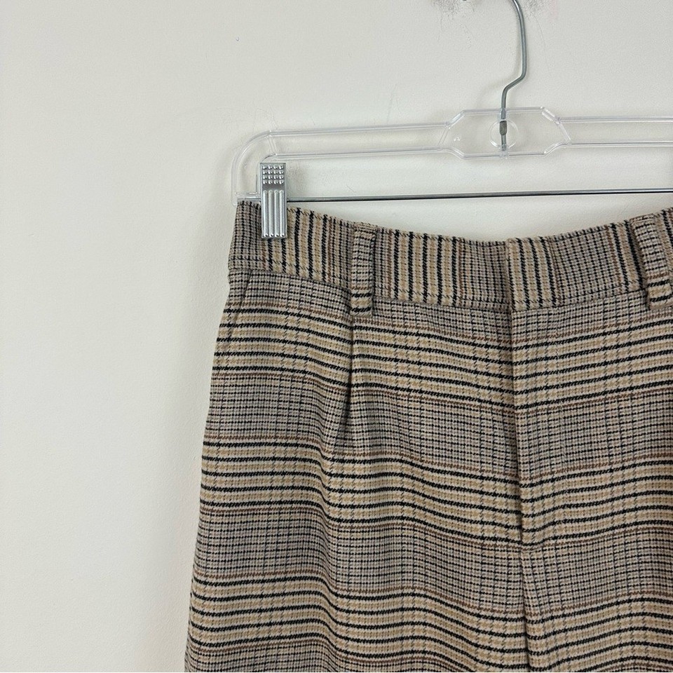 Lands End Brushed Flannel High Rise Pleated Wide Leg Pants Size 6 | eBay