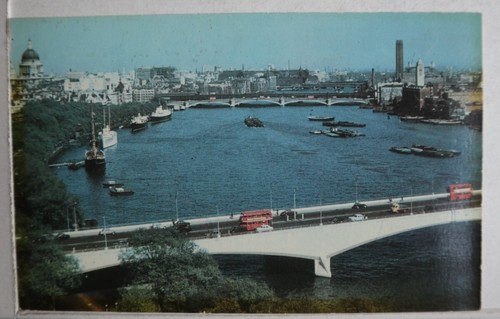 OLD POSTCARD LONDON WATERLOO BRIDGE RIVER THAMES | eBay
