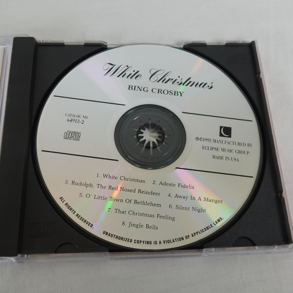 Bing Crosby White Christmas CD 1993 Holiday Carols Hymns Adeste Fidelis ...