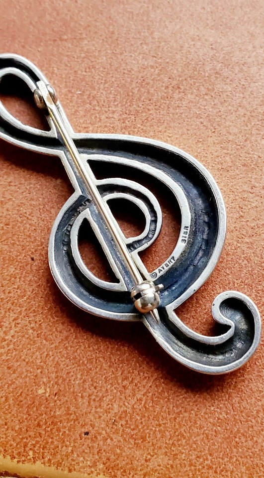 Beautiful Retired James Avery Treble Clef Music Pin in Orig. Box ~ Rare ...