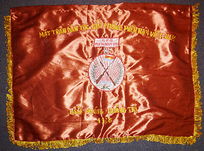 Rare Viet Cong Silk Flag - QUANG TRI - Tet Offensive 1968 - Vietnam War ...
