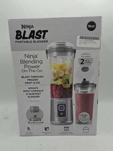Ninja Blast CL155AGY 18oz. Portable Blender 2 Vessels & Lids | eBay