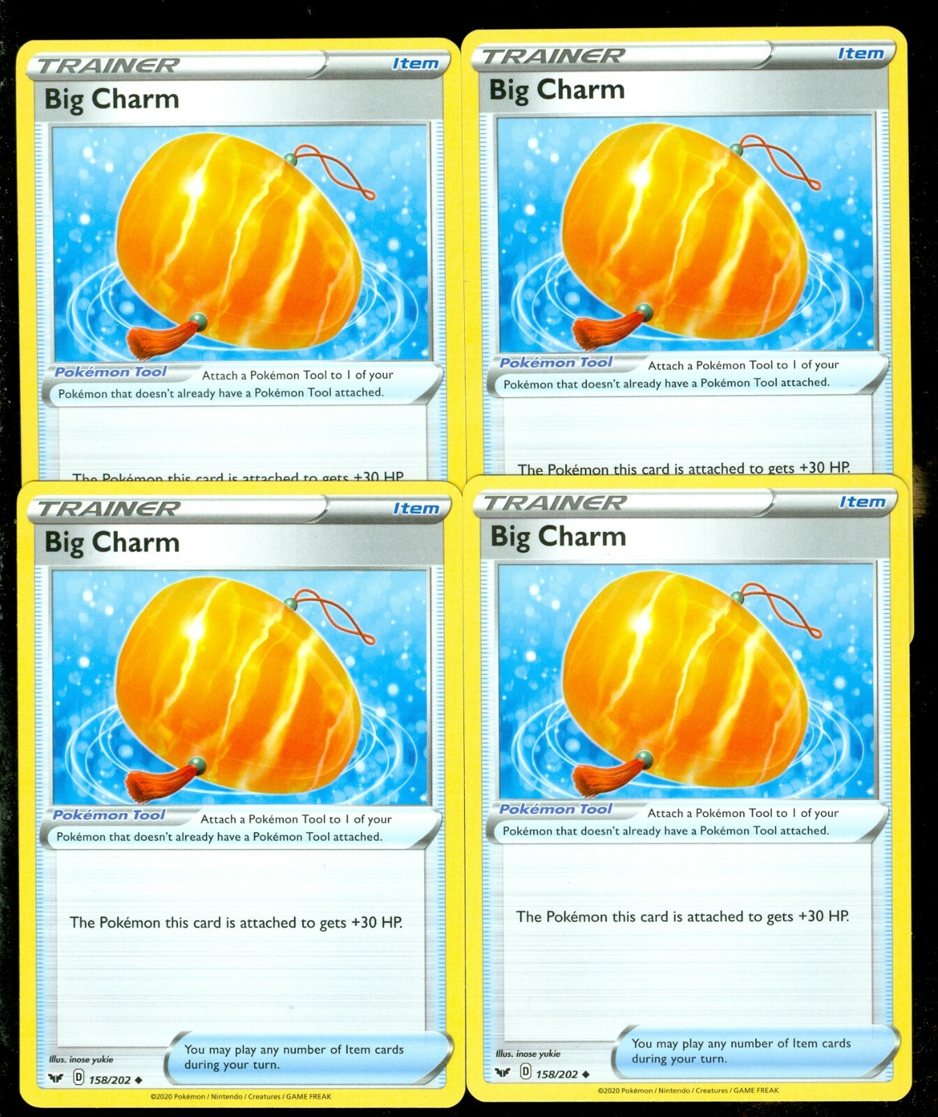 Pokemon BIG CHARM 158/202 Sword & Shield - - MINT 4X | eBay