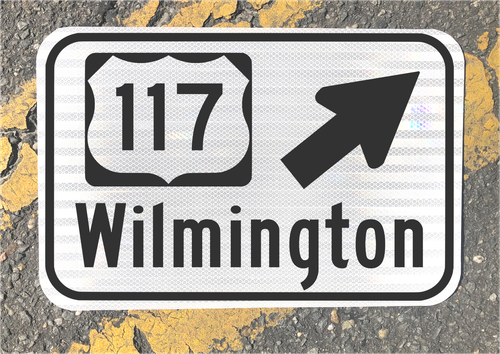 WILMINGTON NC Highway US 117 road sign 12"x18" DOT style Jordan FREE ...