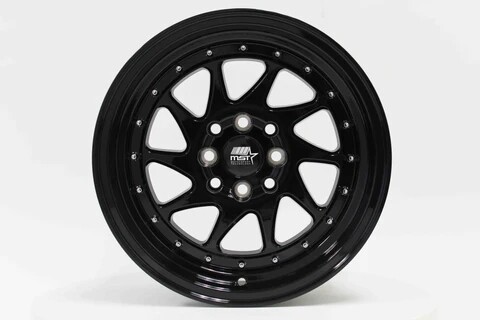 MST MT28 Wheels Rim 15x8.0 4x100/4x114.3 ET20 73.1CB Glossy Black | eBay