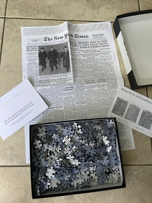 NEW YORK TIMES Front Page Jigsaw Puzzle 500pcs Nov 1941 Japan Nazi WW2 ...