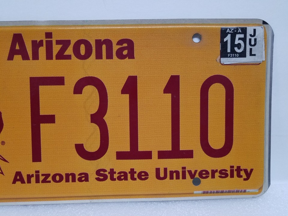 #695 ASU ARIZONA STATE UNIVERSITY SUN DEVIL F3110 LICENSE PLATE | eBay