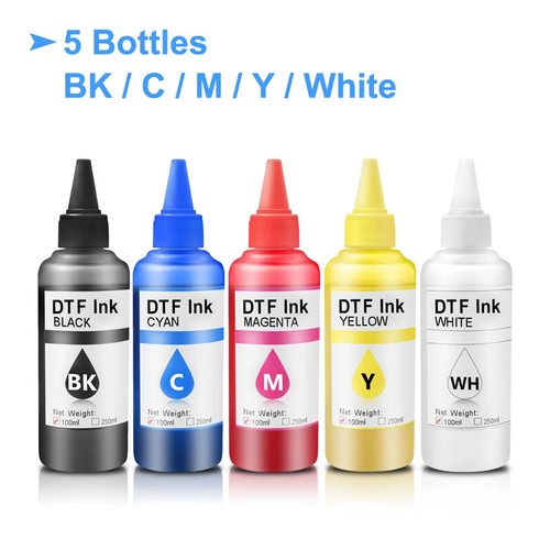 5color100ML DTF Ink For Epson DX5 DX7 5113 4720 I32001390 F2100PET Film ...