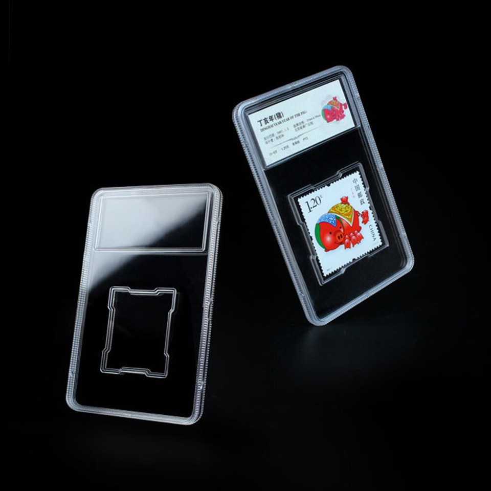 1PC Clear Plastic Stamps Storage Box Display Collection Case Holder ...