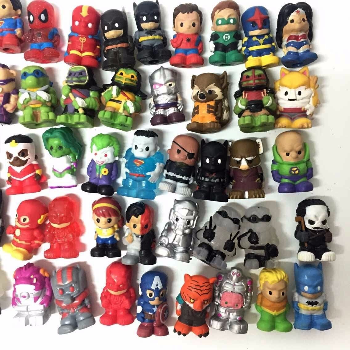 10/20/30PCS Ooshies Pencil toppers DC Comics/Marvel Heroes/WWE Figure ...