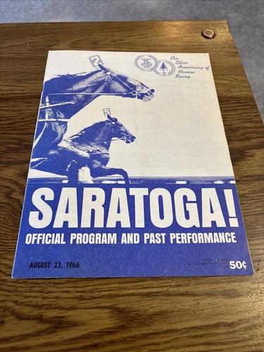 Saratoga Official Program And Past Performance Aug 23 1966 25th Anniversary | eBay