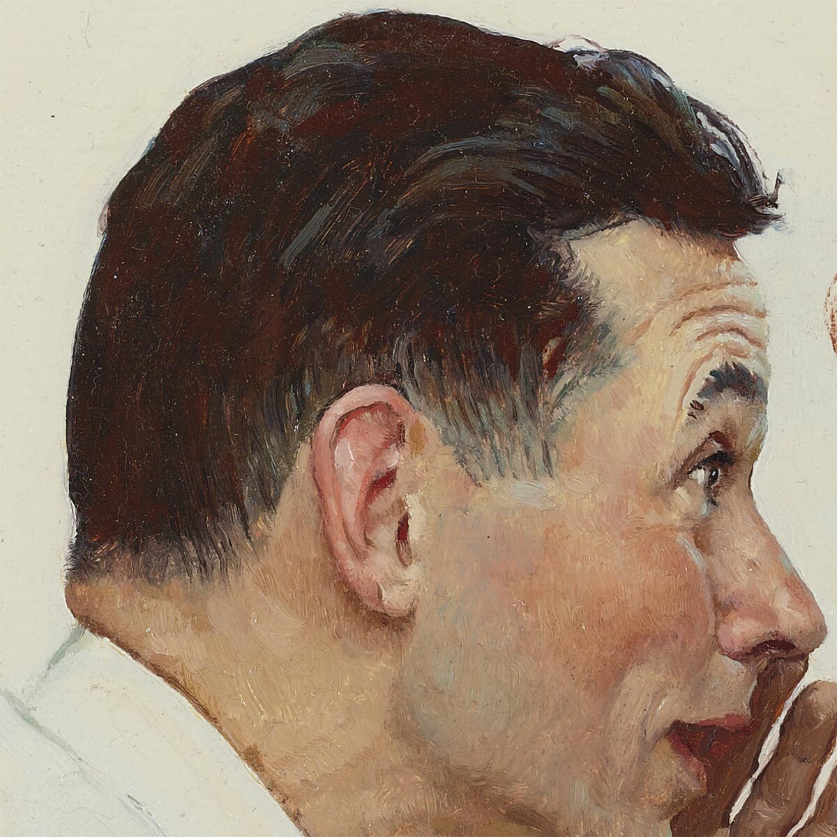 32W"x24H" WHISPERING by NORMAN ROCKWELL - SKIPPY PEANUT BUTTER CHOICES ...