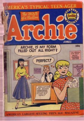 Archie--#52--1951--COMIC BOOK--Archie--P/FR | eBay