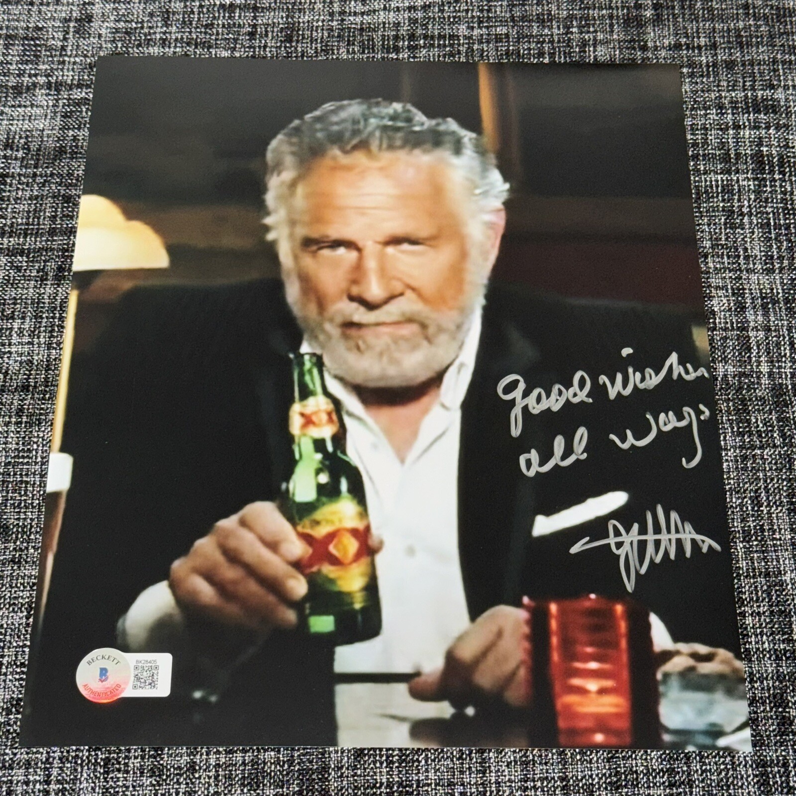 JONATHAN GOLDSMITH SIGNED 8X10 PHOTO MOST INTERESTING MAN IN THE WORLD ...