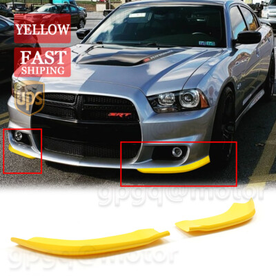 For Dodge Charger SRT8 2011-14 Yellow Front Bumper Lip Splitter Guard ...