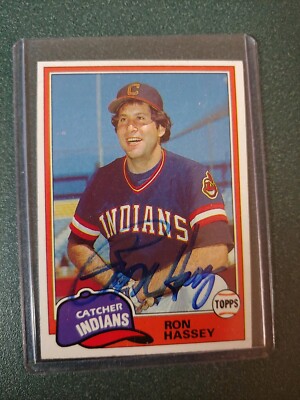 1981 Topps Ron Hassey Autographed Card - Indians - COA | eBay
