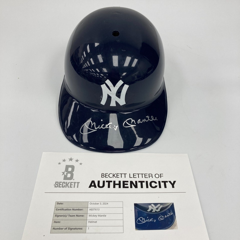 Mickey Mantle Signed New York Yankees Baseball Helmet Beckett COA | eBay