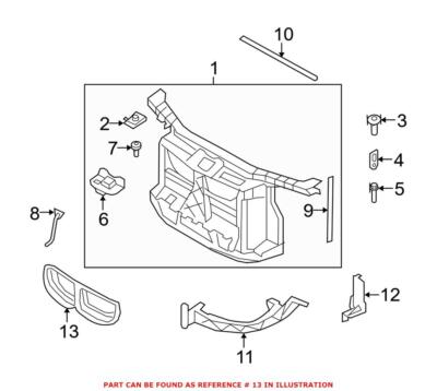 Genuine OEM Front Radiator Support Air Deflector For BMW 128i 135i ...