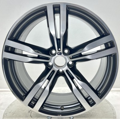 20x8.5 ET25 5x112 Machined Charcoal Rim BMW 640i GT 740i 750i ...