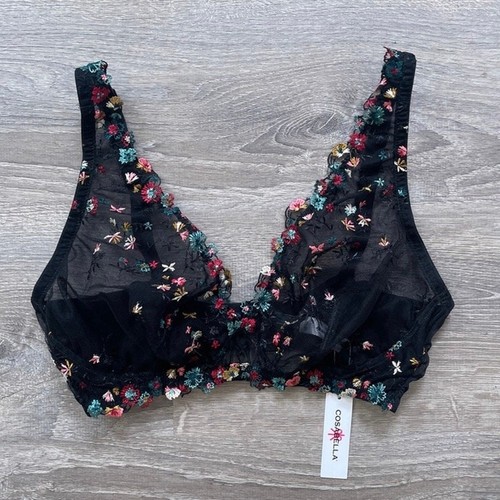 COSABELLA Selita Bralette Bra NWT Sz M Curvy Tall Triangle Floral Made ...
