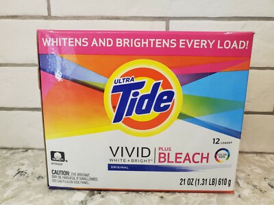 ULTRA Tide VIVID white + bright w/ bleach Laundry Detergent Powder ...