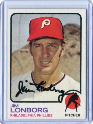 1973 Topps #3 Jim Lonborg Signed Auto Autographed MLB Baseball Card ...