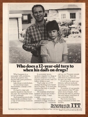 1984 ITT Employee Assistance Print Ad/Poster Anti-Drug Alcoholism ...