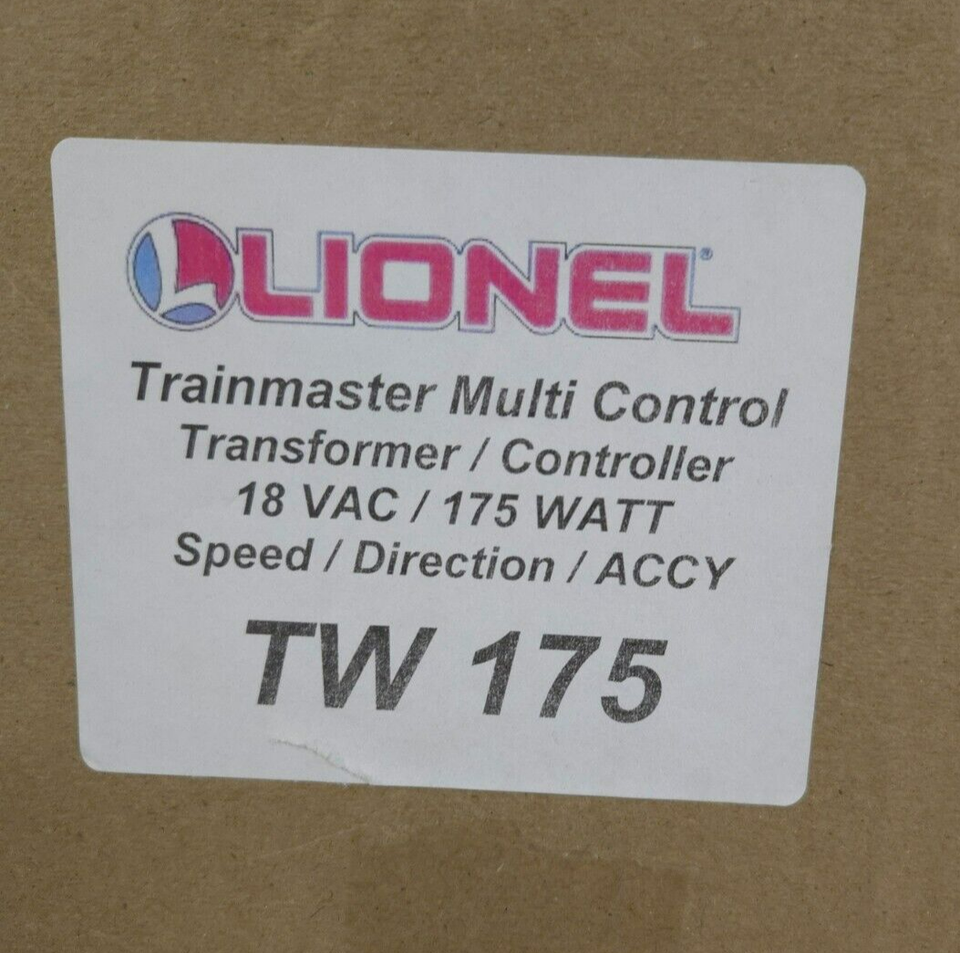 Lionel TW transformer 175 watts Whistle and Direction Control ...