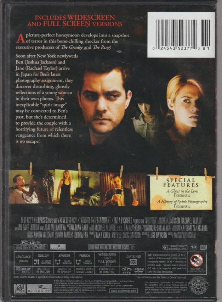 Shutter DVD Rated Edition Joshua Jackson 24543523772| eBay