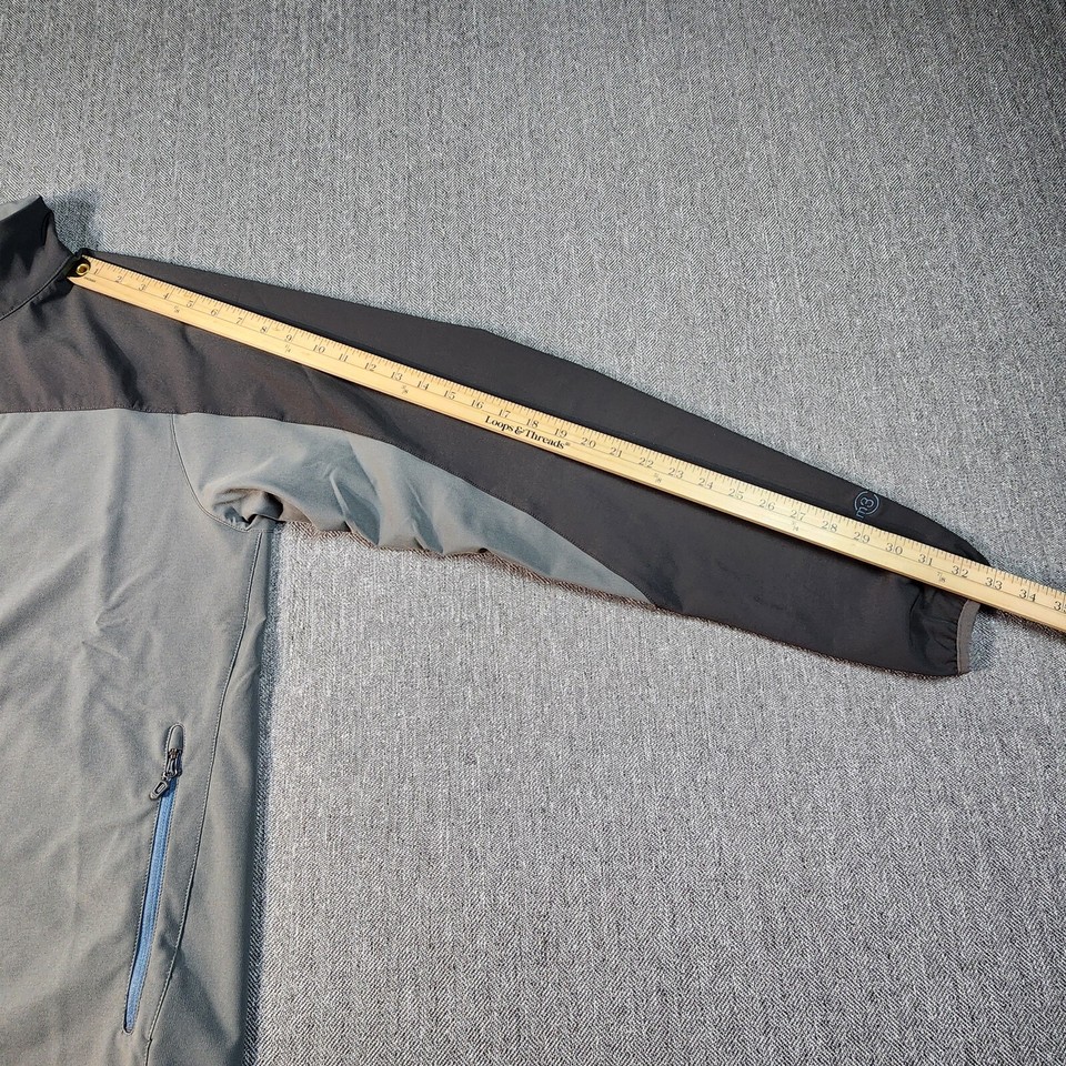 MARMOT Mens L Tempo M3 Gray Full Zip Jacket Water Repellent Softshell ...