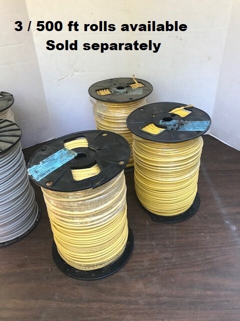 Encore Wire 500 FT. Roll of #10 Stranded Copper THHN Yellow New ...