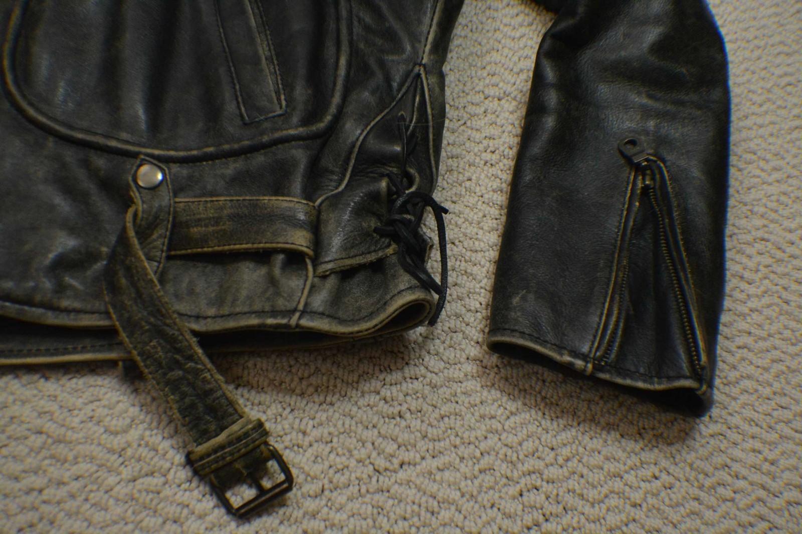 Leather Biker Jacket Bomber From 2BU California 1980s Classic 40s Style ...