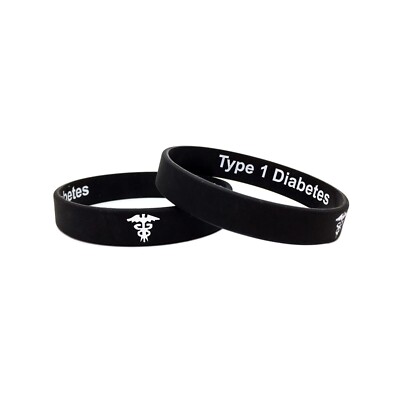 Type 1 Diabetes Medical Bracelet T1 Diabetic Alert Wristband Hidden ...