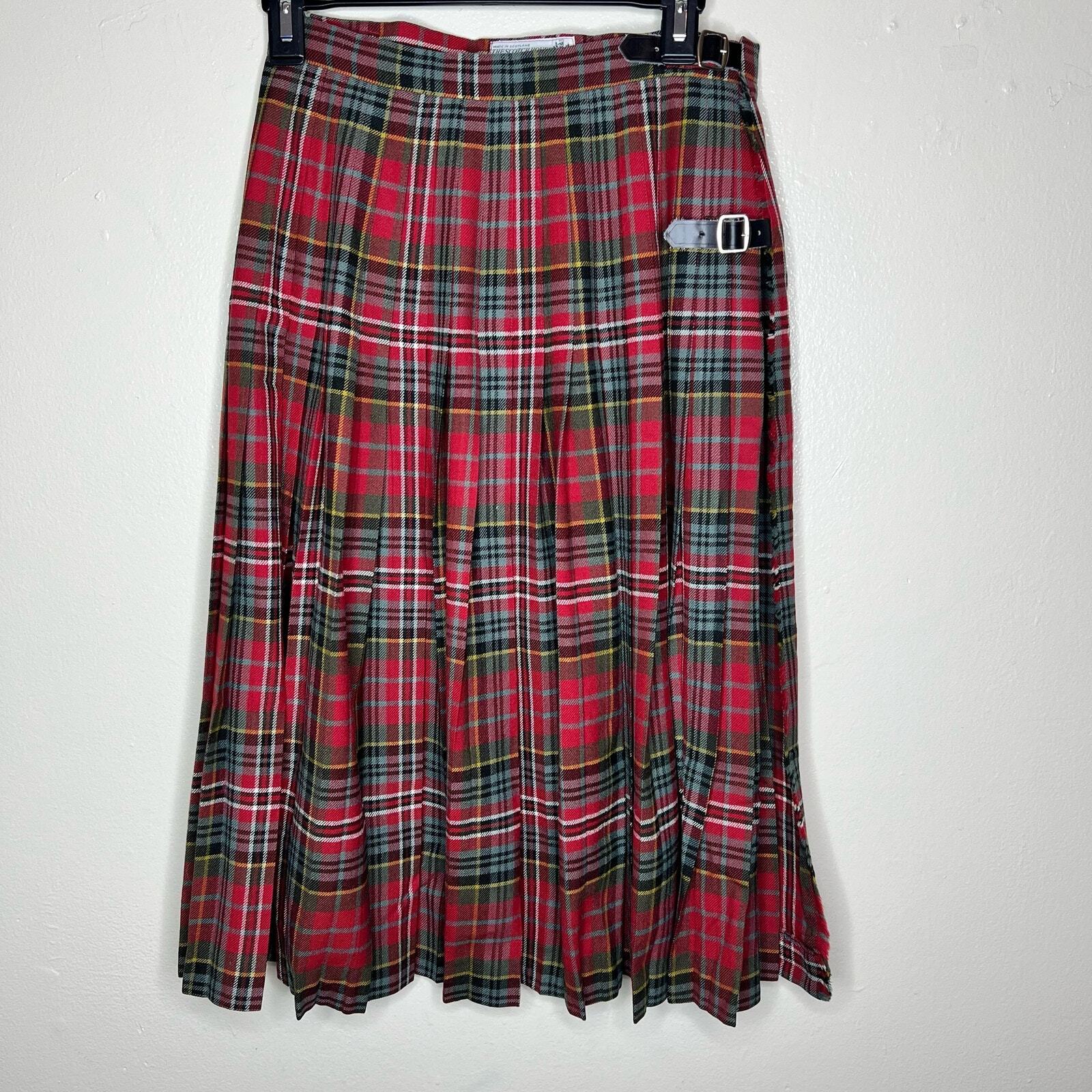Vintage The Scotch House 100% Wool Kilt Skirt 8 Tarta… - Gem