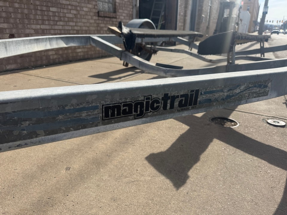 1996 Magik Tilt Single Axle Galvanized Boat Bunk Trailer 17-19' BOAT | eBay
