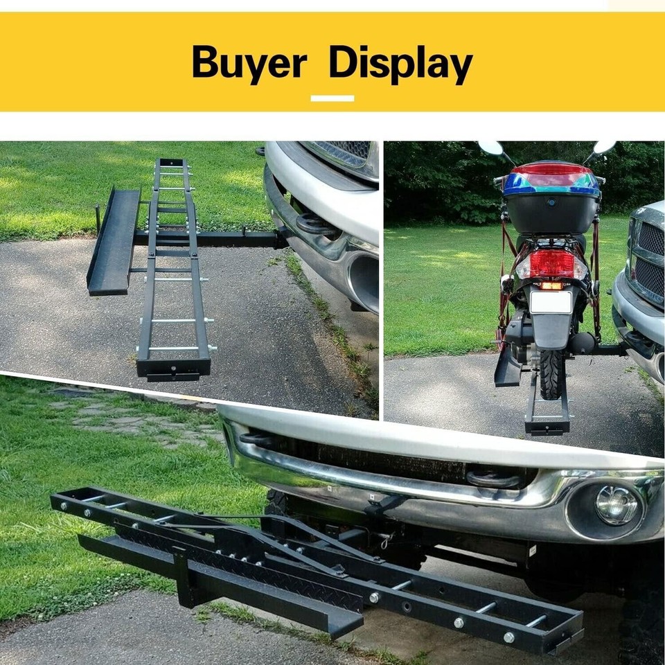 Bike Steel Motorcycle Scooter Dirtbike Carrier Hauler Hitch Mount Rack ...