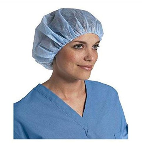 Case of 500 x Medline Pro Series Bouffant Caps, Lightweight, Blue, 24 Inches | eBay