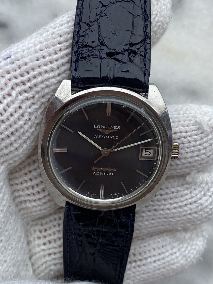 Longines Admiral 5 Star Watch Automatic Date Cal.6651 Mens 35mm Swiss ...