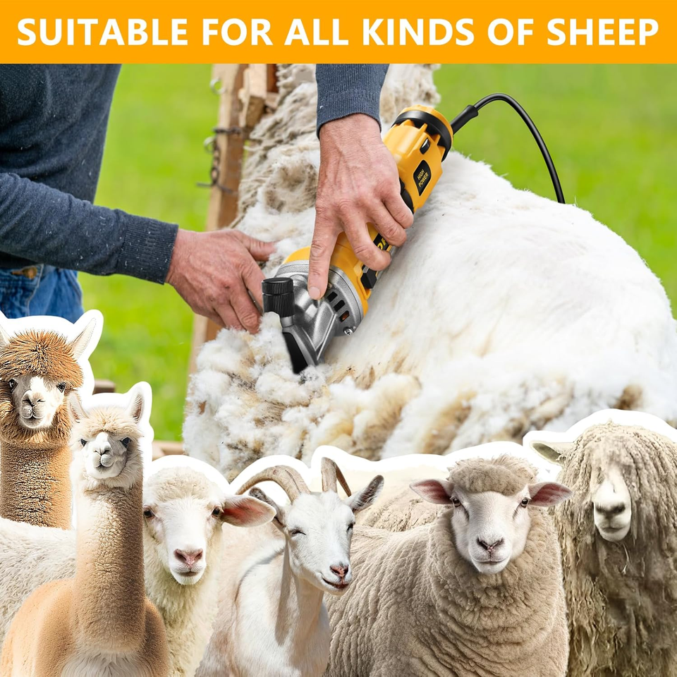 2025 Upgraded Sheep Shears,Professional Electric Sheep Clippers,6 ...