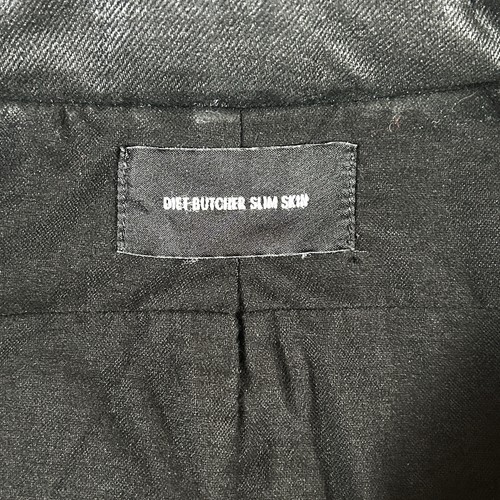 Diet Butcher Slim Skin Modular Denim Leather Jacket | eBay