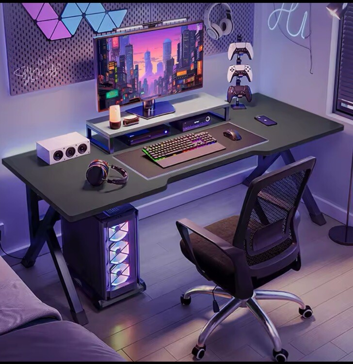 39 Inch Large Sturdy Computer Table Work Writing Gaming Home Office ...
