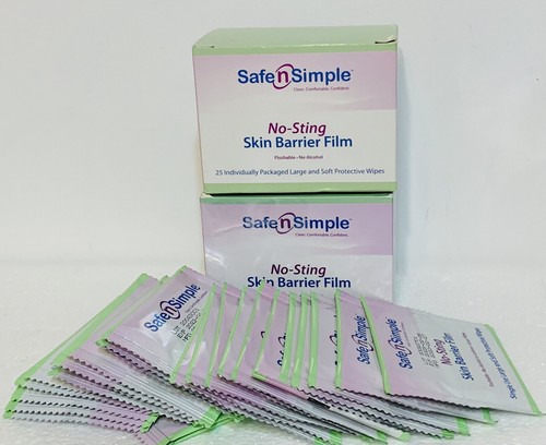 Safe N Simple SNS00807 No sting Skin Barrier Film Pack of 75 Wipes | eBay