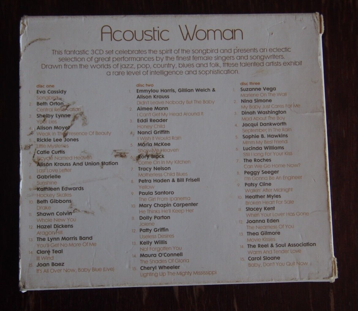 Triple CD Box Set - Acoustic Woman, Various Artists - 2006 Metro ...
