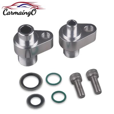Aluminum LS Swap New A/C Compressor Adapter Fittings for Denso 10S17F ...